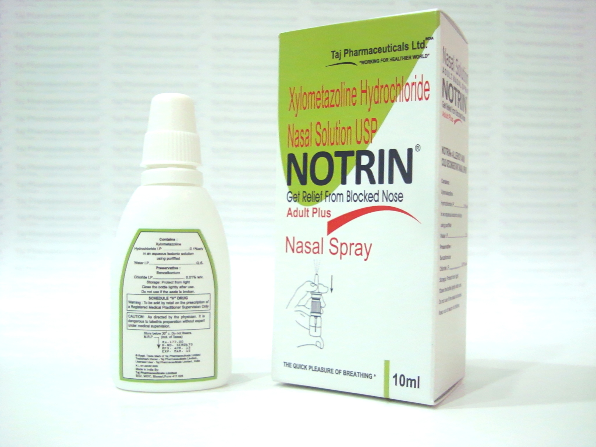 Notrin® Xylometazoline nasal 0.05% spray, notrin manufacturer in india ...